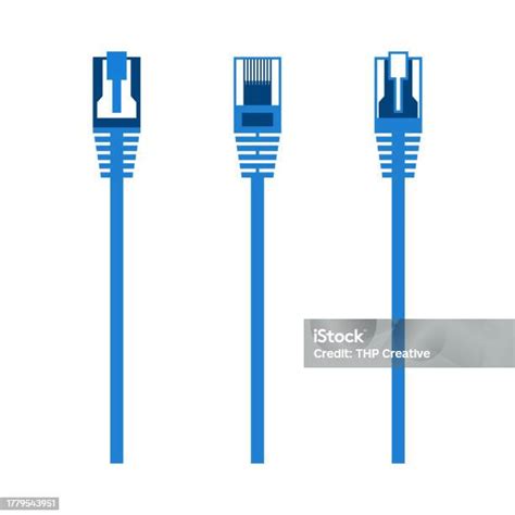 Ethernet Cables Vector Stock Illustration Download Image Now Cable Computer Computer Cable