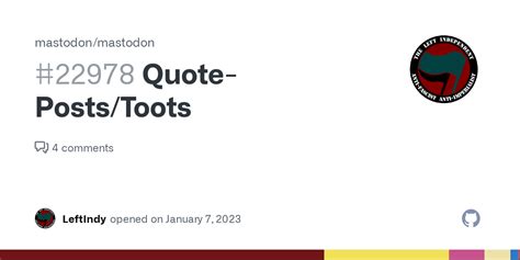Quote Poststoots · Issue 22978 · Mastodonmastodon · Github