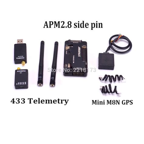 APM2 8 APM 2 8 Flight Controller Board Side Pin M8N GPS Module 433 433Mhz Telemetry For RC FPV