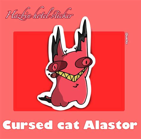 Cursed Cat Alastor Hazbin Hotel Sticker Etsy Uk