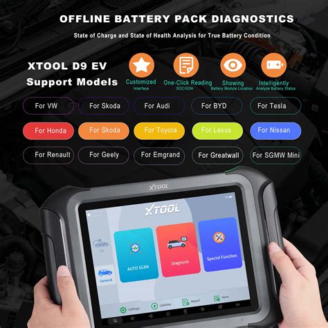 XTOOL D EV D EV Car Diagnostic Tools For Energy Vehicle Tesla BYD With Battery Pack Detection