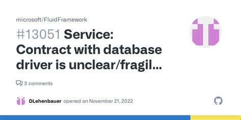 Service Contract With Database Driver Is Unclearfragile For Service Implementors · Issue