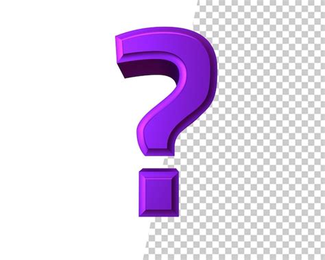 Premium Psd Question Mark Purple Icon 3d