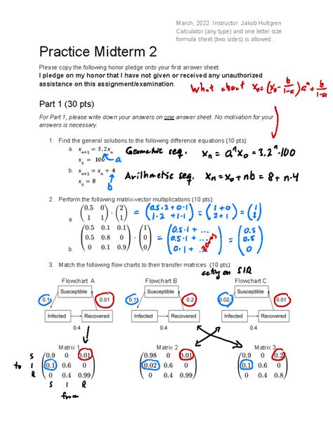 Practice Midterm 2 Solutions 0DUFK QVWUXFWRU DNRE XOWJUHQ DOFXODWRU DQ W SH Studocu