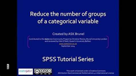 Reduce The Number Of Groups Of A Categorical Variable In Spss Youtube