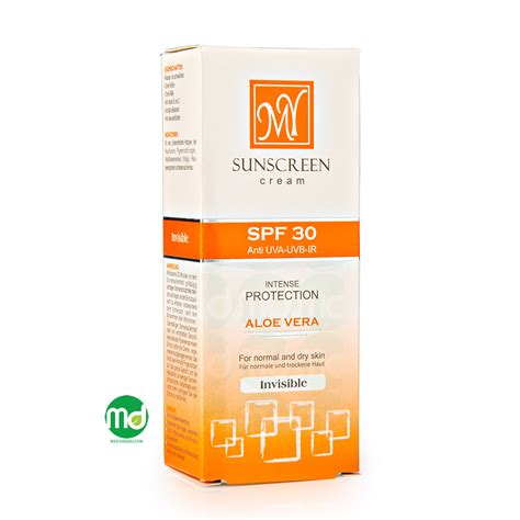 ضد آفتاب بی رنگ مای برای پوست خشک حاوی آلوئه ورا Spf30 مرسی دارو