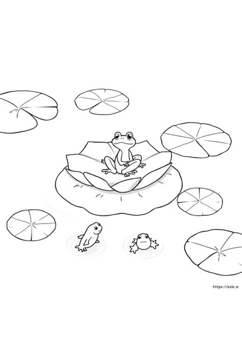 Lilly Pad Coloring Page