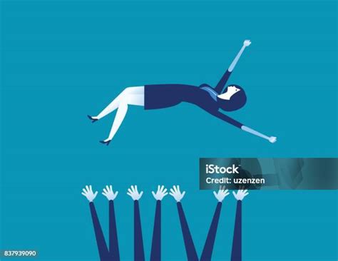 비즈니스 팀 남자 공중으로 던지고입니다 컨셉 비즈니스 벡터 일러스트입니다 개념에 대한 스톡 벡터 아트 및 기타 이미지 개념