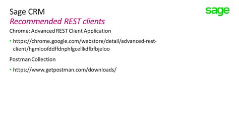 Getting Started With The Rest Api Sage Crm Hints Tips And Tricks