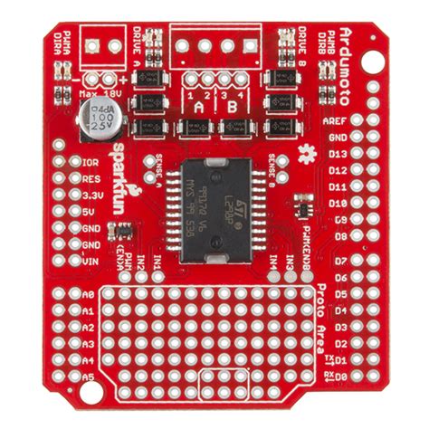 Sparkfun Ardumoto Motor Driver Shield Dev 14129 Sparkfun Electronics