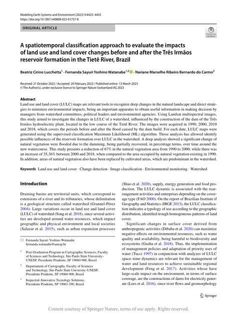 A Spatiotemporal Classification Approach To Evaluate The Impacts Of Land Use And Land Cover