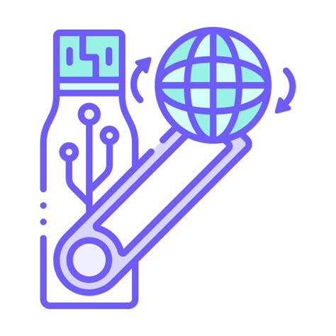 Usb Hub Generic Color Lineal Color Icon