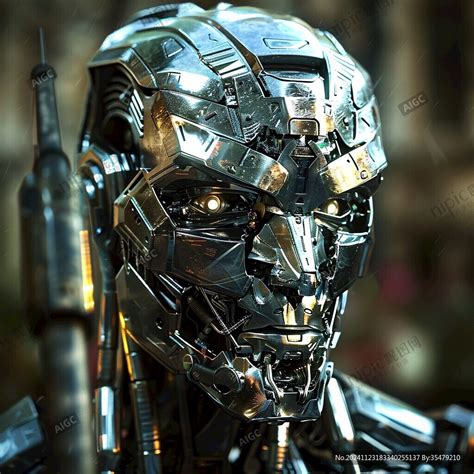 Ai创作图人工智能武器 金属质感插画 金属战甲 钢铁之躯 变形金刚风格 钢铁战衣 金融钢铁侠铜塑 科幻写实风格 科幻雕像 钢铁造型 科幻人工智能 金属人像 威震天 人物金属 昵图网