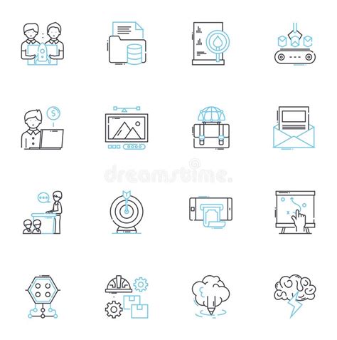 Brand Strategy Linear Icons Set Positioning Differentiation Segmentation Targeting Branding