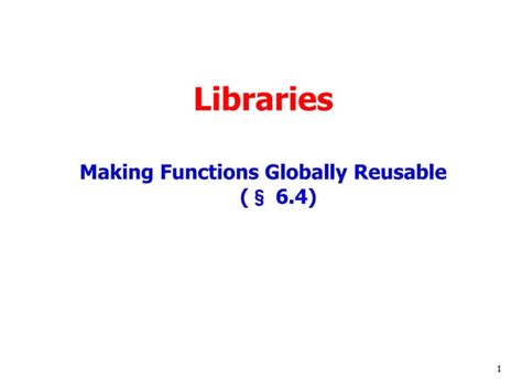 Lecture 8librariespptx
