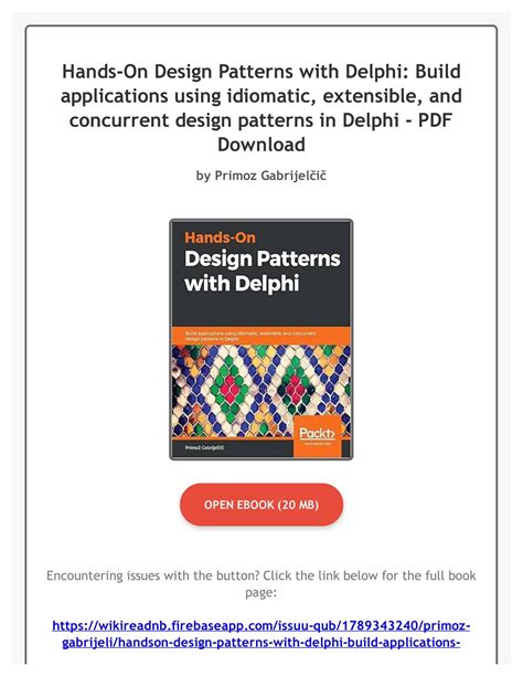 pdf hands on design patterns with delphi build applications using