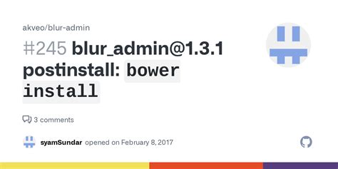 Blur Admin Postinstall Bower Install Issue Akveo Blur Admin Github