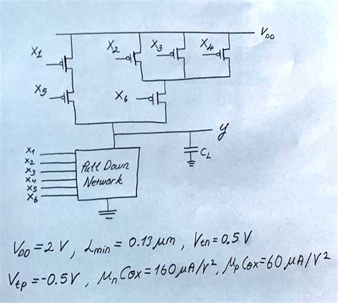 Solved Assume The Following Cmos Circuit Given With The Following