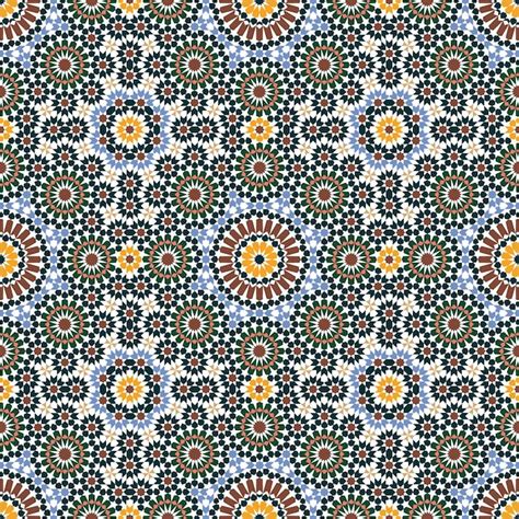 Premium Vector Moroccan Zellige Pattern With Geometric Shapes And Beautiful Colors