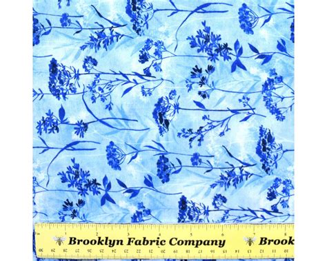 Windham Botanical Blues Wild Flowers Multi Brooklyn Fabric Company
