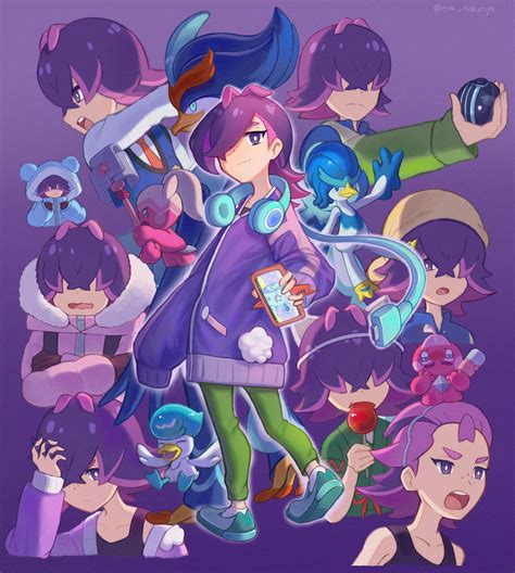 Nekomura Saki Dot Pokemon Quaquaval Quaxly Quaxwell Rotom Rotom Phone Tinkatink