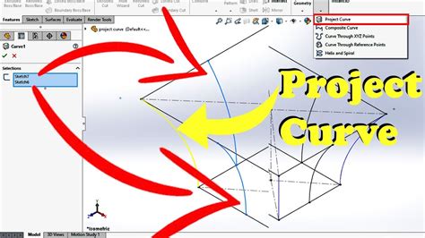 Solidworks Tutorial Easy Project Curve Exercise Youtube