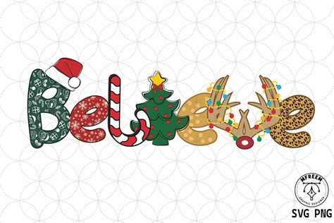 Believe Christmas Svg Sublimation Graphic By Mfreem · Creative Fabrica