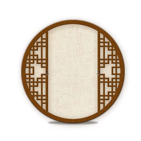 中国古风圆形装饰元素免抠素材 PSD素材网
