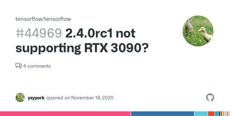240rc1 Not Supporting Rtx 3090 · Issue 44969 · Tensorflowtensorflow · Github