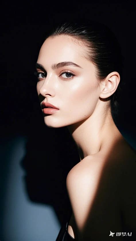皮肤质感好的女性欧美模特，黑色虚化背景 54 花瓣网
