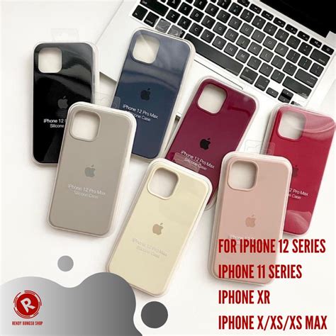 Jual Full Cover Silicone Case Rubber IPhone X XS XS Max Dengan Logo Shopee Indonesia