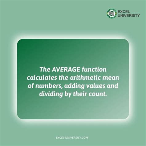 the average function calculates the arithmetic mean of a group of numbers … jeff lenning