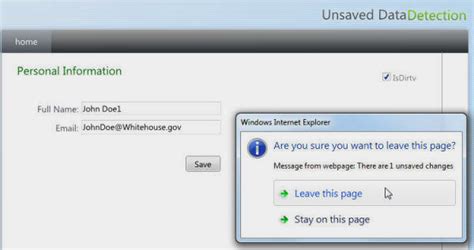 Silverlight Unsaved Data Detection CodeProject