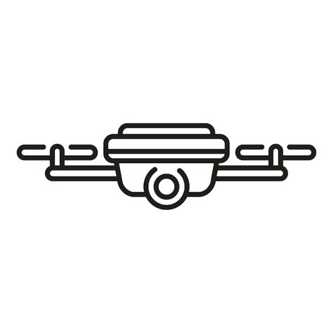 Premium Vector Flying Drone Icon Outline Vector Aerial Secure Video Spy Toy