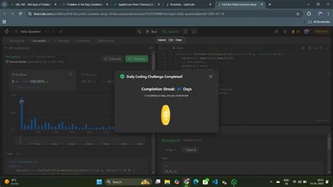 Coding Leetcode Geeksforgeeks Programming Growthmindset Consistency Problemsolving