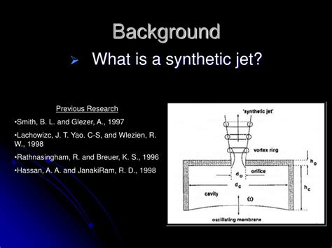 Ppt Synthetic Jet Actuators For Aerodynamic Control Powerpoint