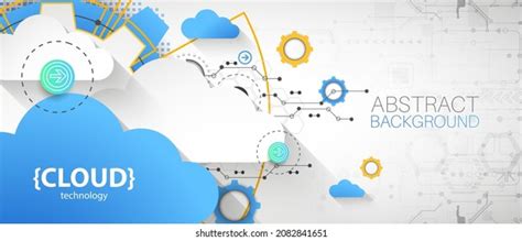 Cloud Computing Concept Abstract Technology Background Stock Vector Royalty Free 2082841651