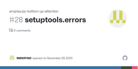 setuptools errors · issue 28 · airsplay py bottom up attention · github