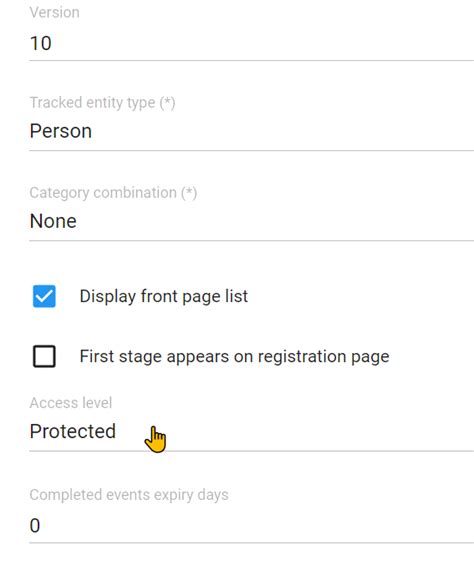 Learners Guide To Program Access Levels Dhis2 Documentation