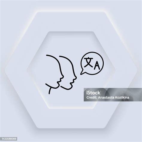 번역 서비스 세트 아이콘입니다 번역가 외국어 통역사 통신 여행 화살표 사전 기술 개념 신형 스타일 벡터 선 아이콘 Brand Name Online Messaging