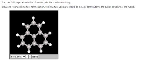The Chem3d Image Below Is That Of A Cation Double