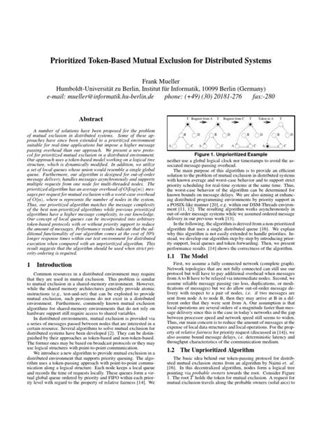 Mutual Exclusion In Distributed System Pdf Message Passing Distributed Computing