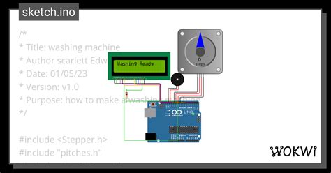 Washing Machine Scarlett Wokwi Esp32 Stm32 Arduino Simulator
