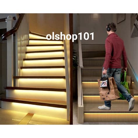 Jual Lampu Tangga Otomatis Lampu Led Strip Sensor Shopee Indonesia