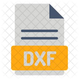 DXF File Icon Download In Flat Style