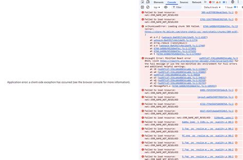 Application Error A Client Side Exception Has Occurred Any Updates