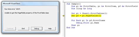 Excel Power Pivot Table Looping Through Fields In Report Filters
