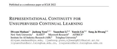representational continuity for unsupervised continual learning 知乎