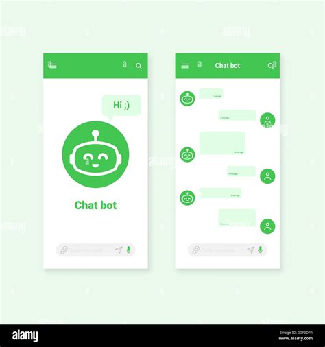 Chat Bot Mobile Application Dialog Box Template Concept Ui Ux Elements