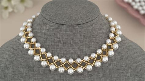 Pearl Necklace Design Ideas Gold Tone Jewellery Collection Featuring